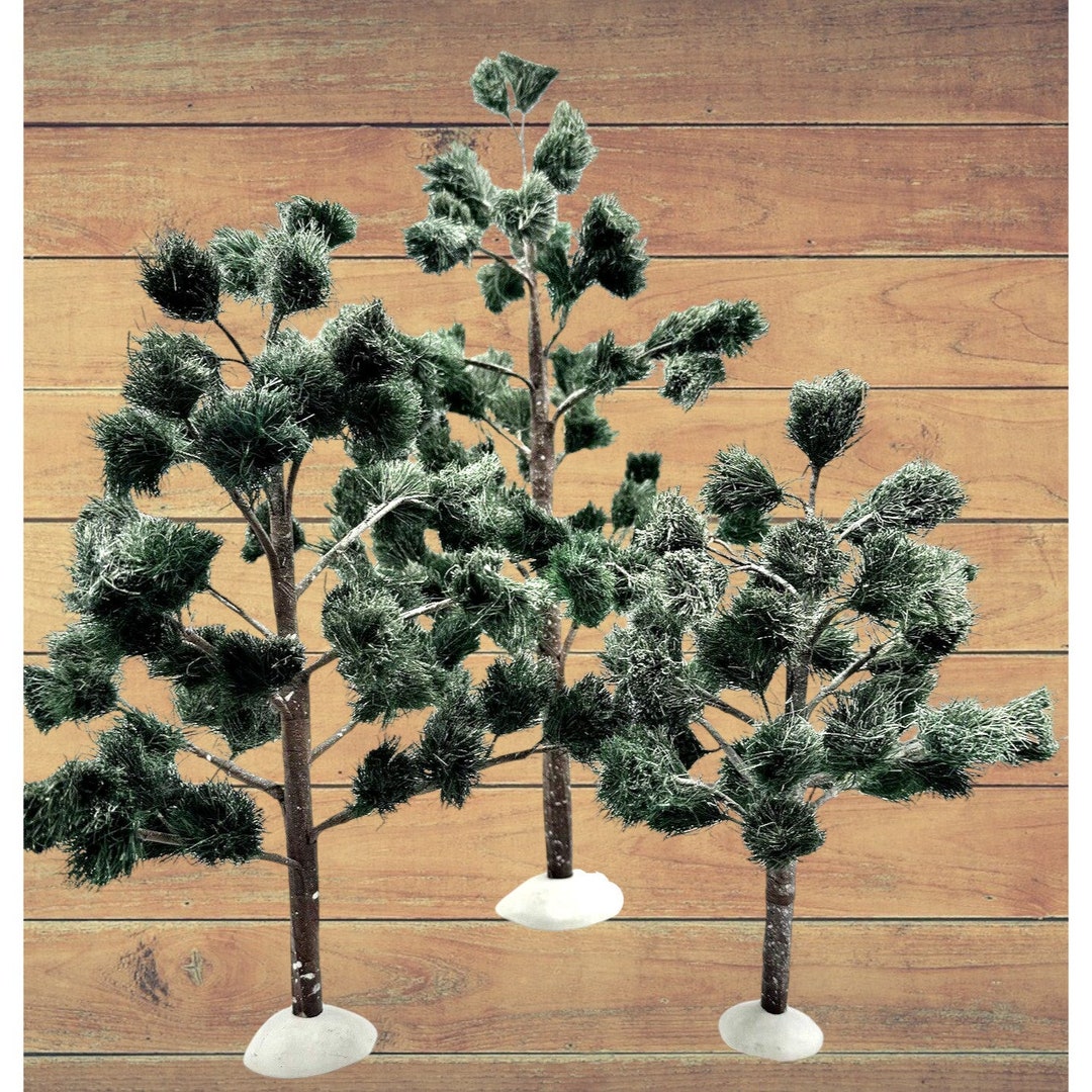Dept 56 Jack Pines Trees Lot Set Christmas Village Accessories Large 9 ...