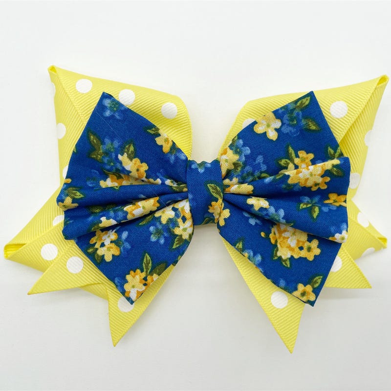 Yellow Hair Bow - Etsy