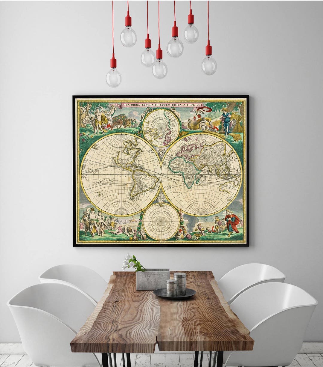Digital Downloadable Vintage Map Nova Orbis Map for Download & Print ...