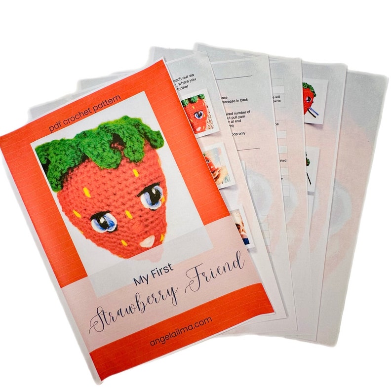 PDF Digital Crochet Pattern Strawberry, Beginner Pattern Download ...
