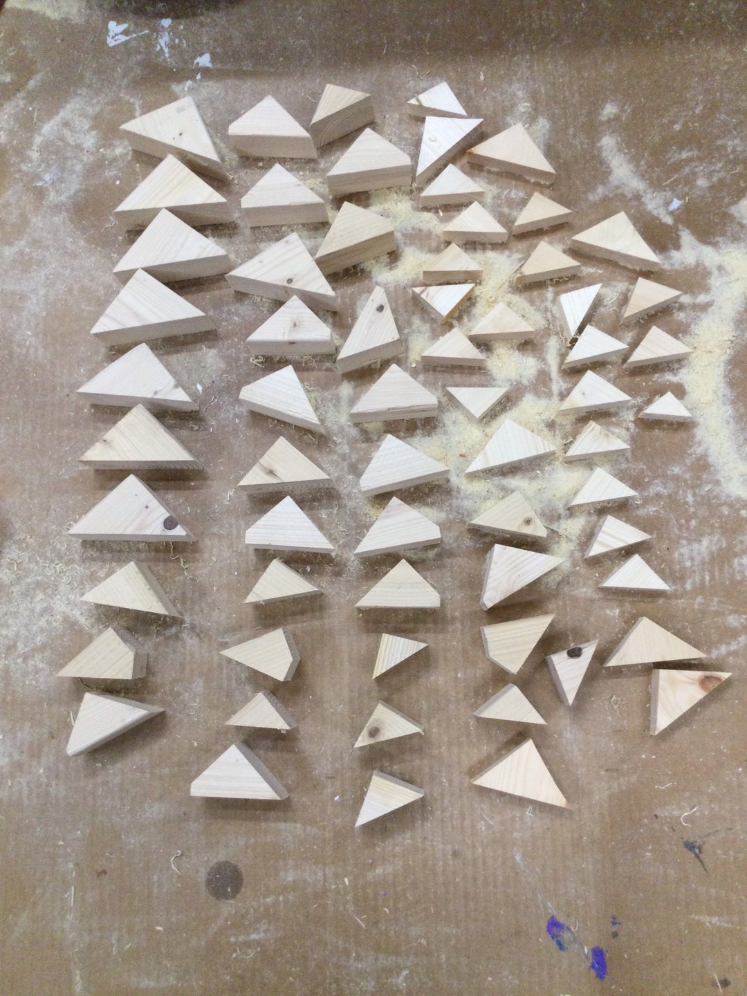 Scrap Box of Triangles 60 Piece Variety Pack free Shipping - Etsy