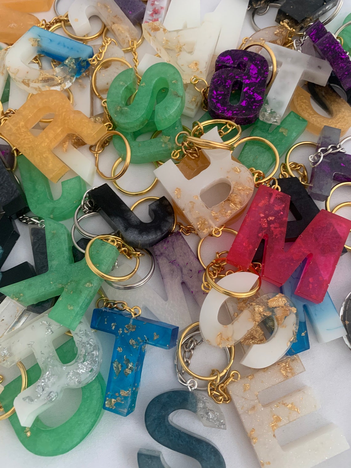 Letter Keychains | Etsy