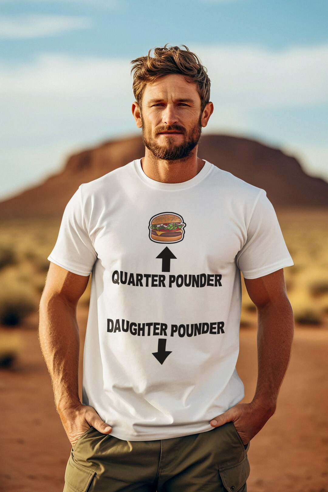 Quarter Pounder Daughter Pounder Shirt, Creative, Dark, Humor, Funny ...