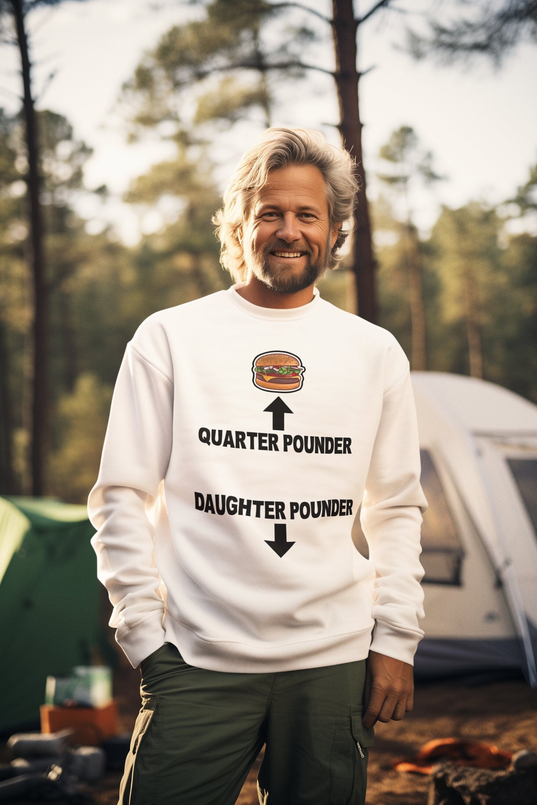 Quarter Pounder Daughter Pounder Sweatshirt, Jumper, Sweater Creative ...