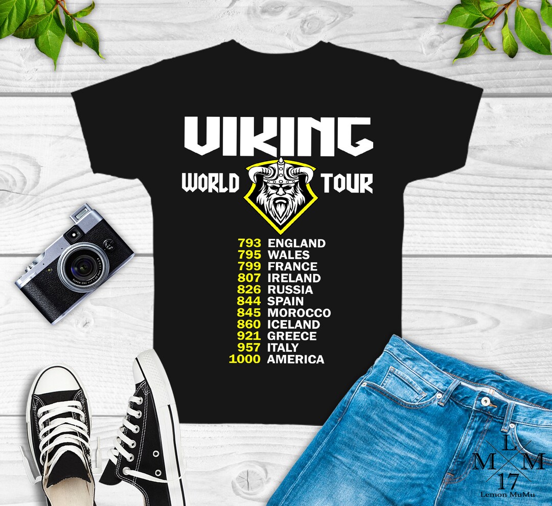 Viking World Tour Shirt, T-shirt, Personalized, Custom, Norse, Unisex ...