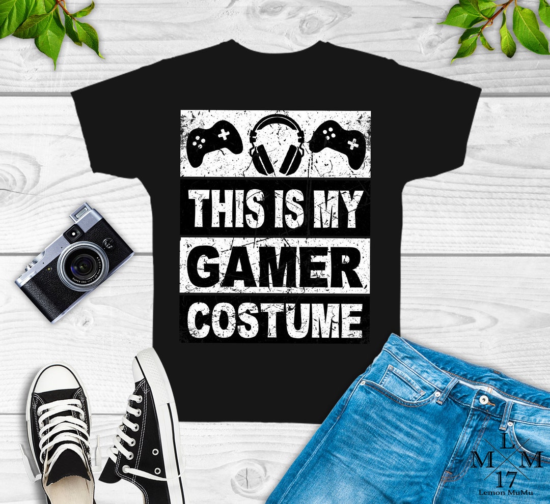 This is My Gamer Costume Shirt, Pixel Funny Tee Lover Gift Video Game ...