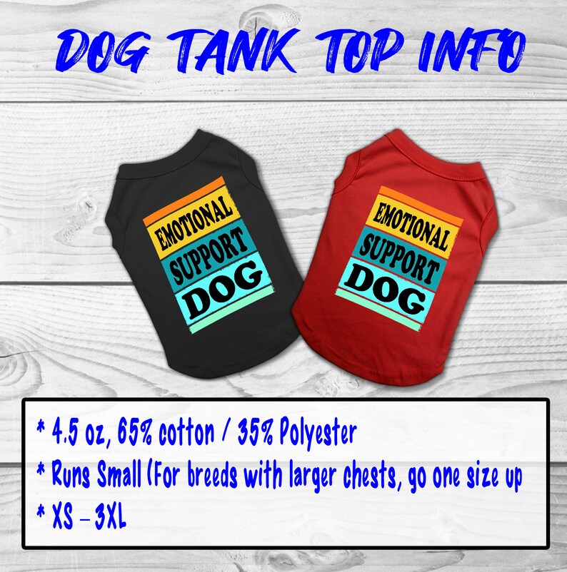 Emotional Support Human Dog Tank Top Matching Dog Human - Etsy