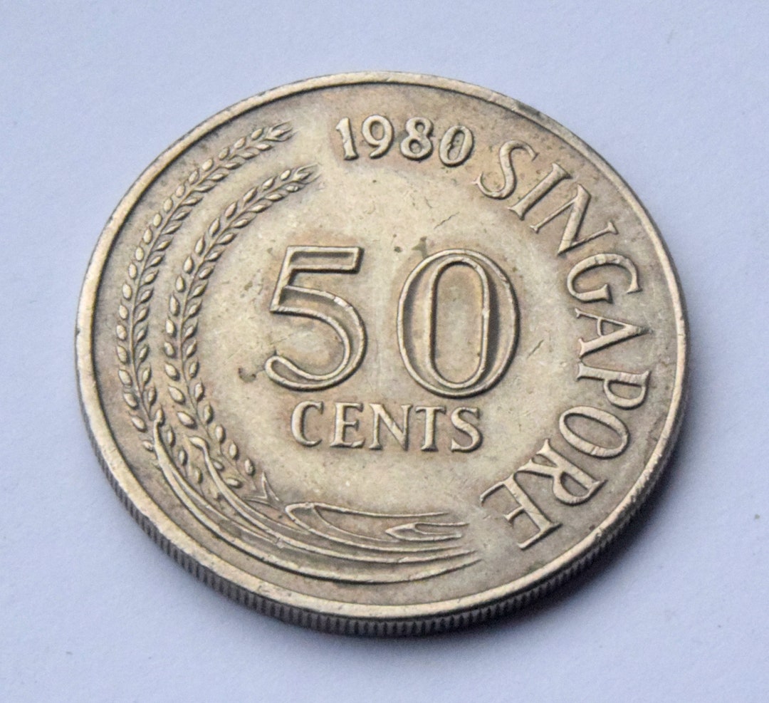 1980 Singapore 50 Cents Lionfish Coin - Etsy