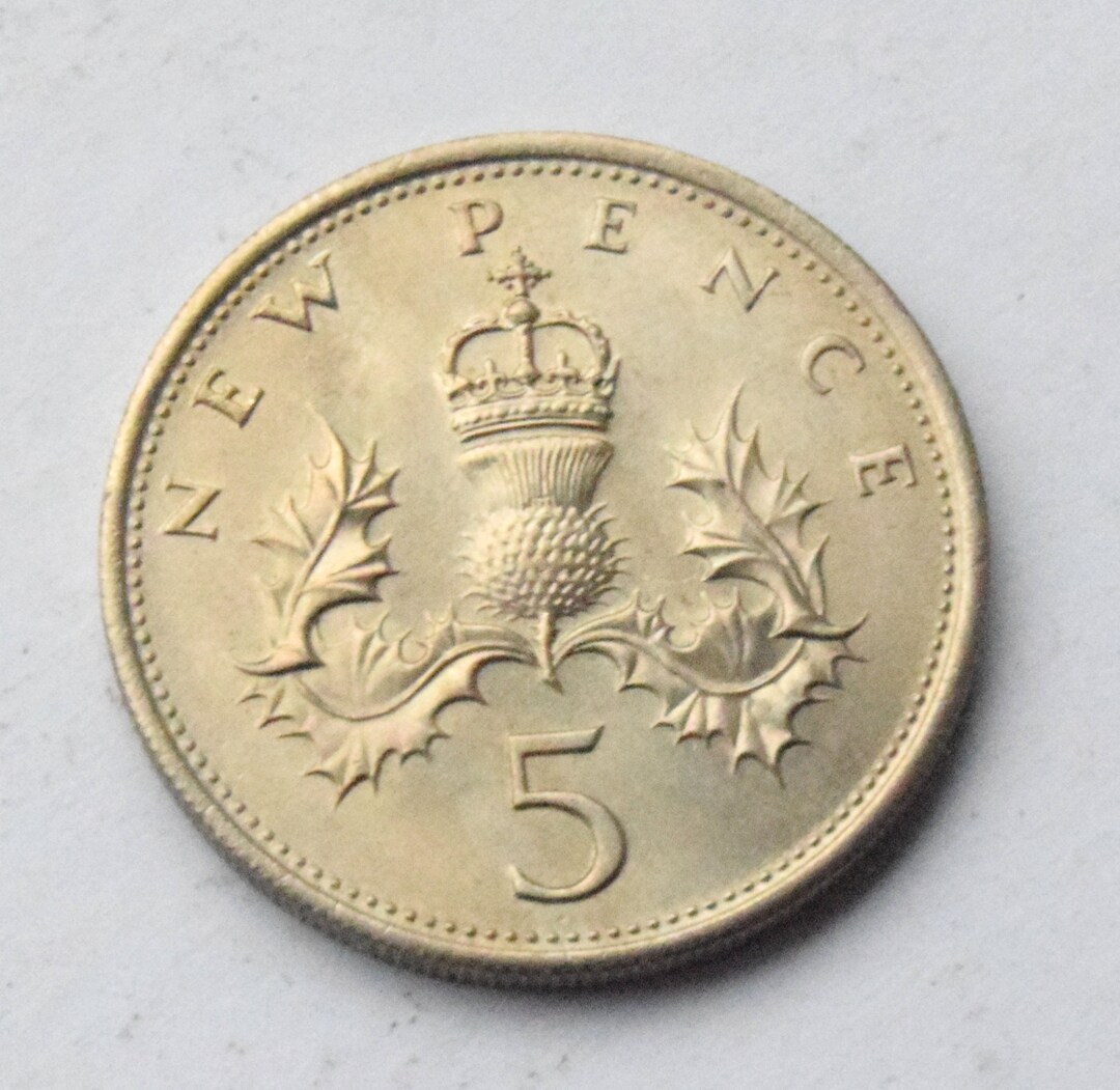 1968 Queen Elizabeth II Decimal Large 5p Five Pence High Grade Coin - Etsy