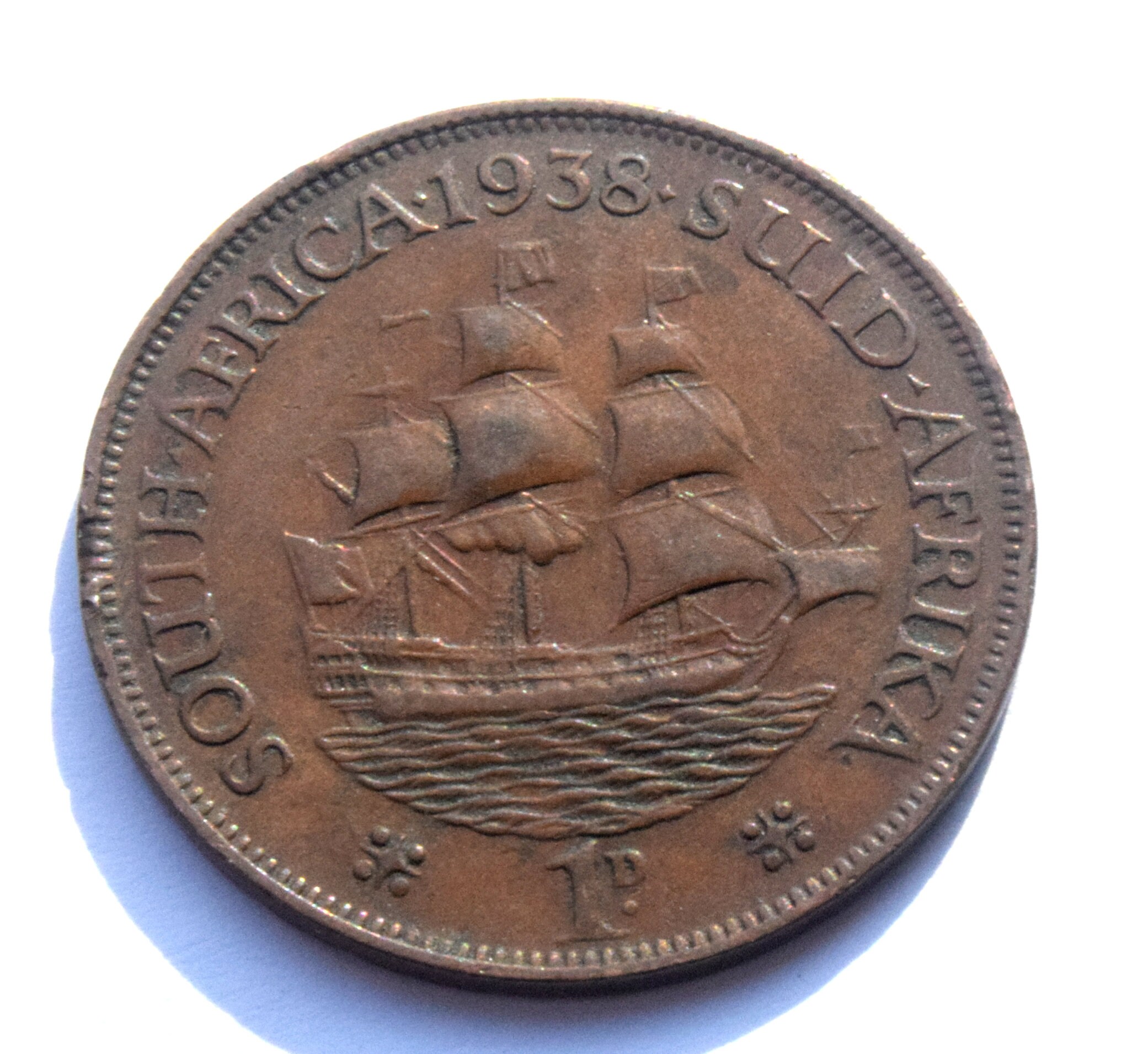 1938 South Africa King George VI One Penny Coin - Etsy