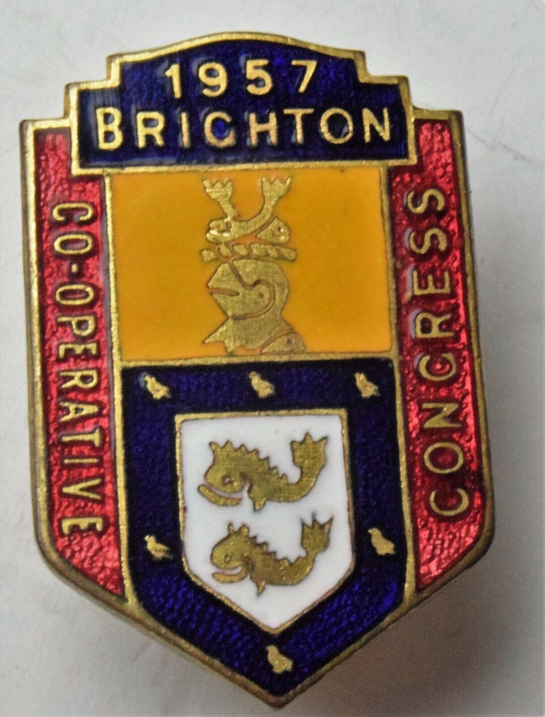 1957 Co-op Co Operative Brighton Congress Enamel Badge - Etsy