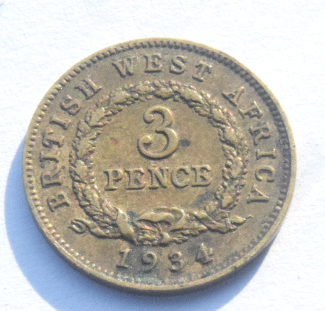 1934 British West Africa 3 Pence Coin - Etsy