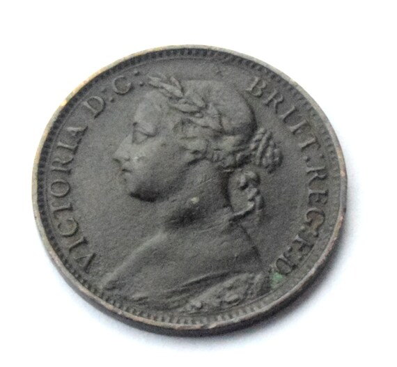1884 Queen Victoria Farthing Uk High Grade Coin - Etsy