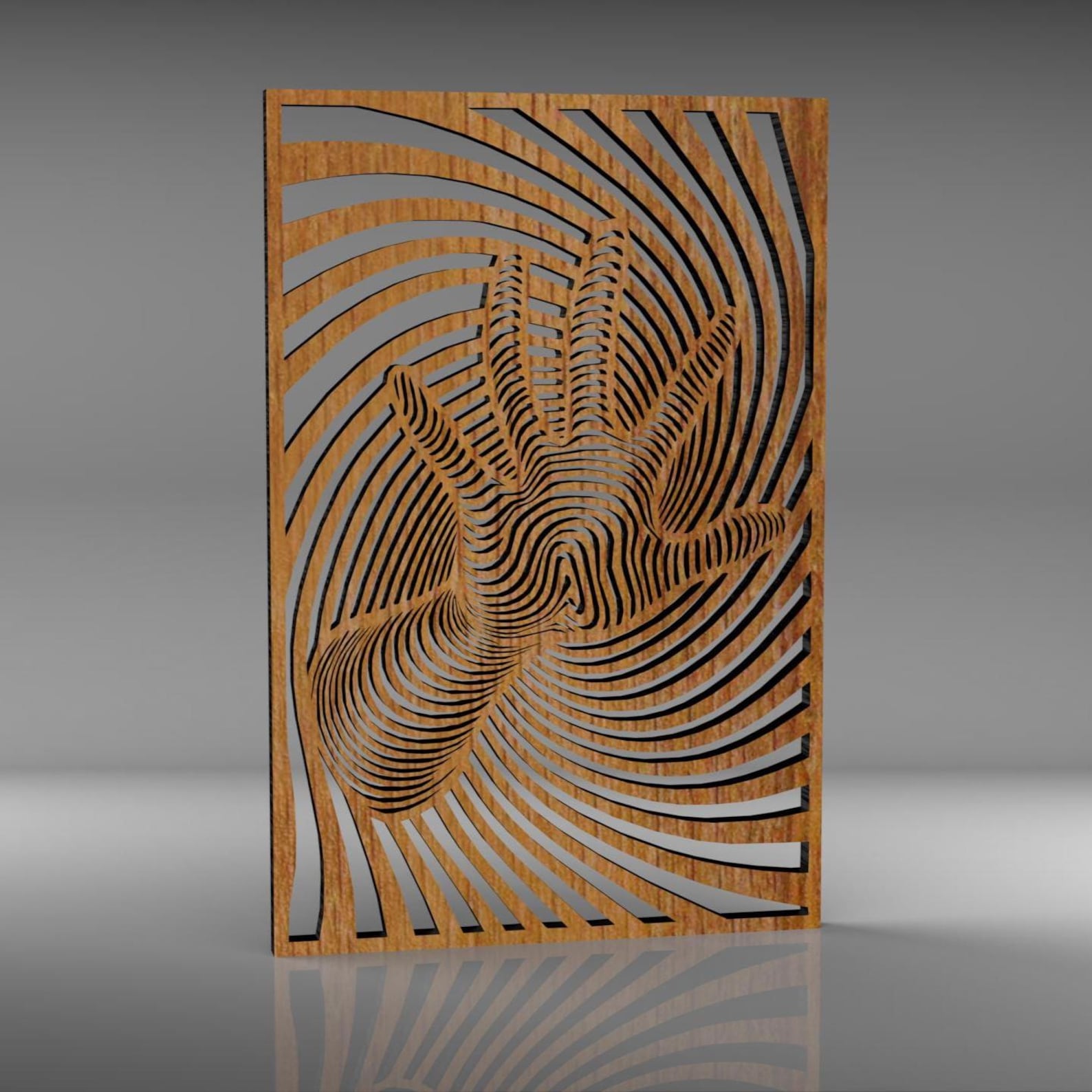 3D Hand Illusion Panel | CNC Layered Wall Art (digital Files) - Etsy
