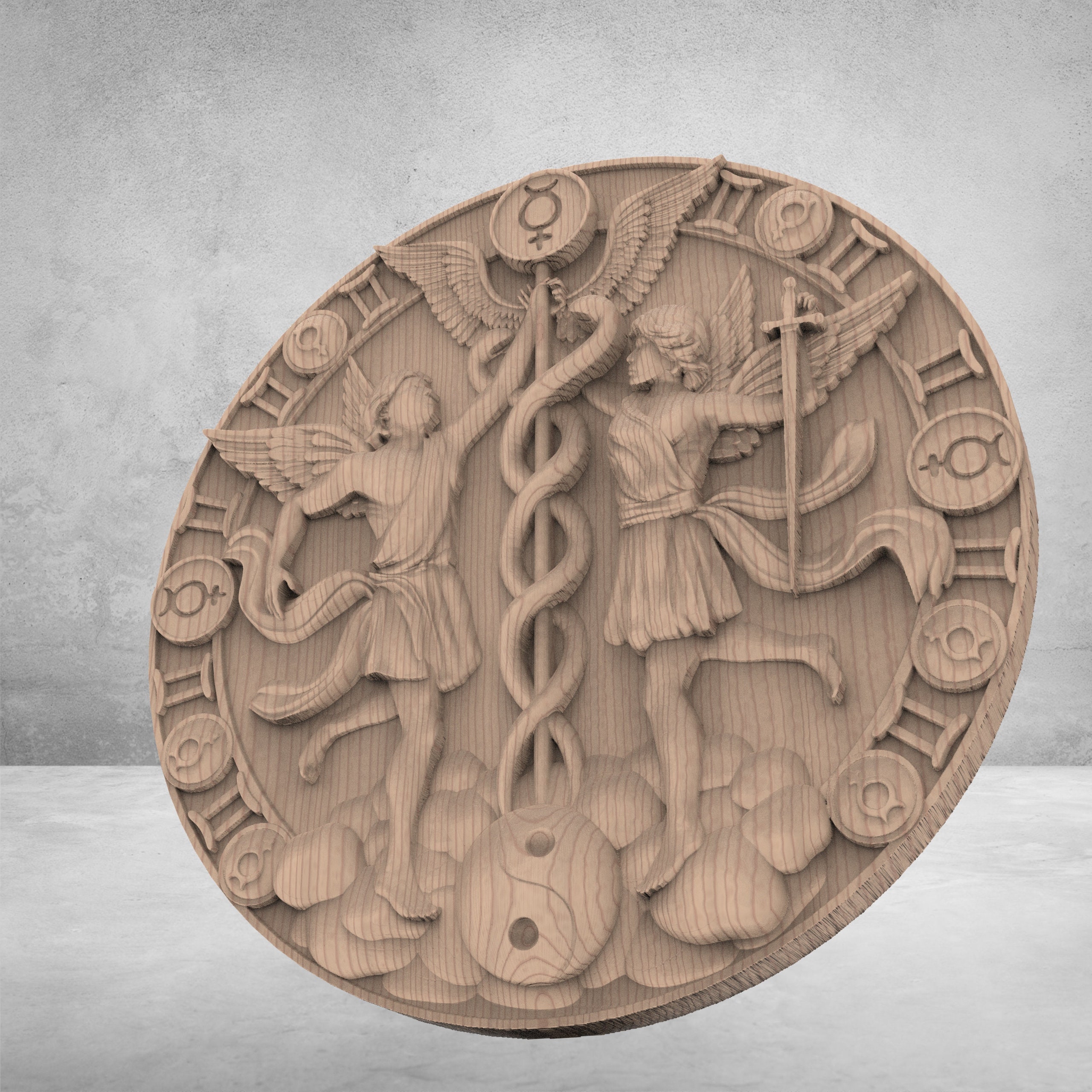 STL Pano Zodiac Sign Gemini. 3d Model. for Miling Fnd 3d Print. Stl for ...