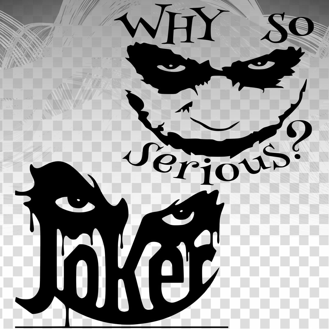 Joker Why so Serious SVG Cut File | Digital Download for Laser Cutting ...