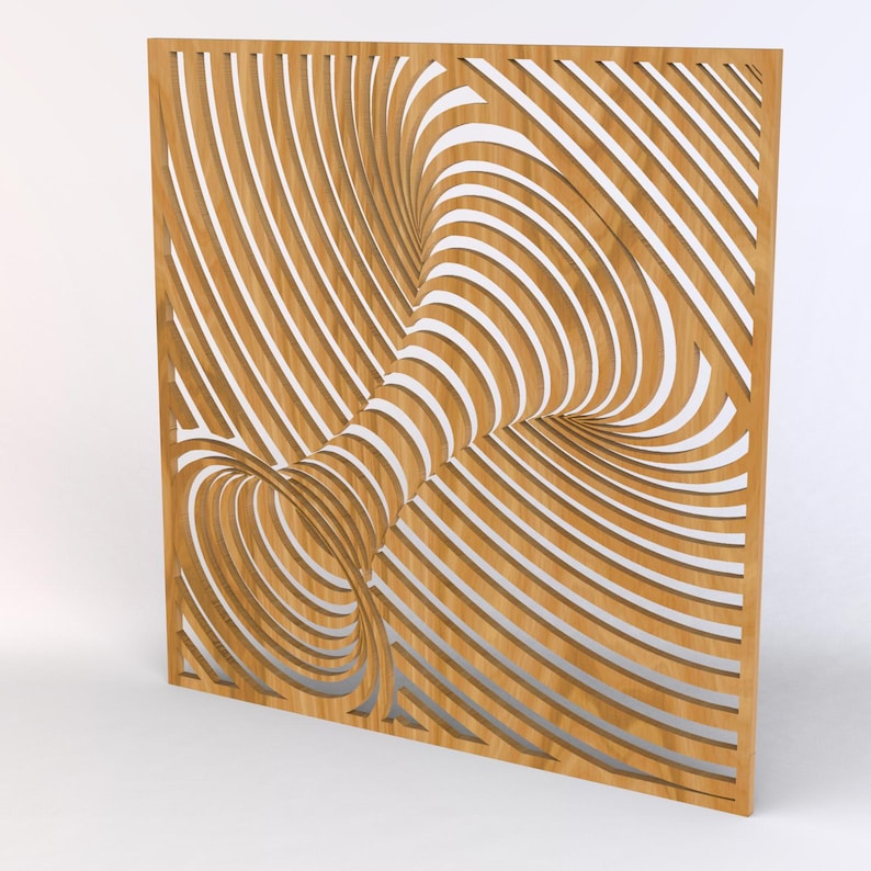 Optical Illusion 3D STL Model: CNC Router, Laser Cut Files Dxf,eps,svg ...