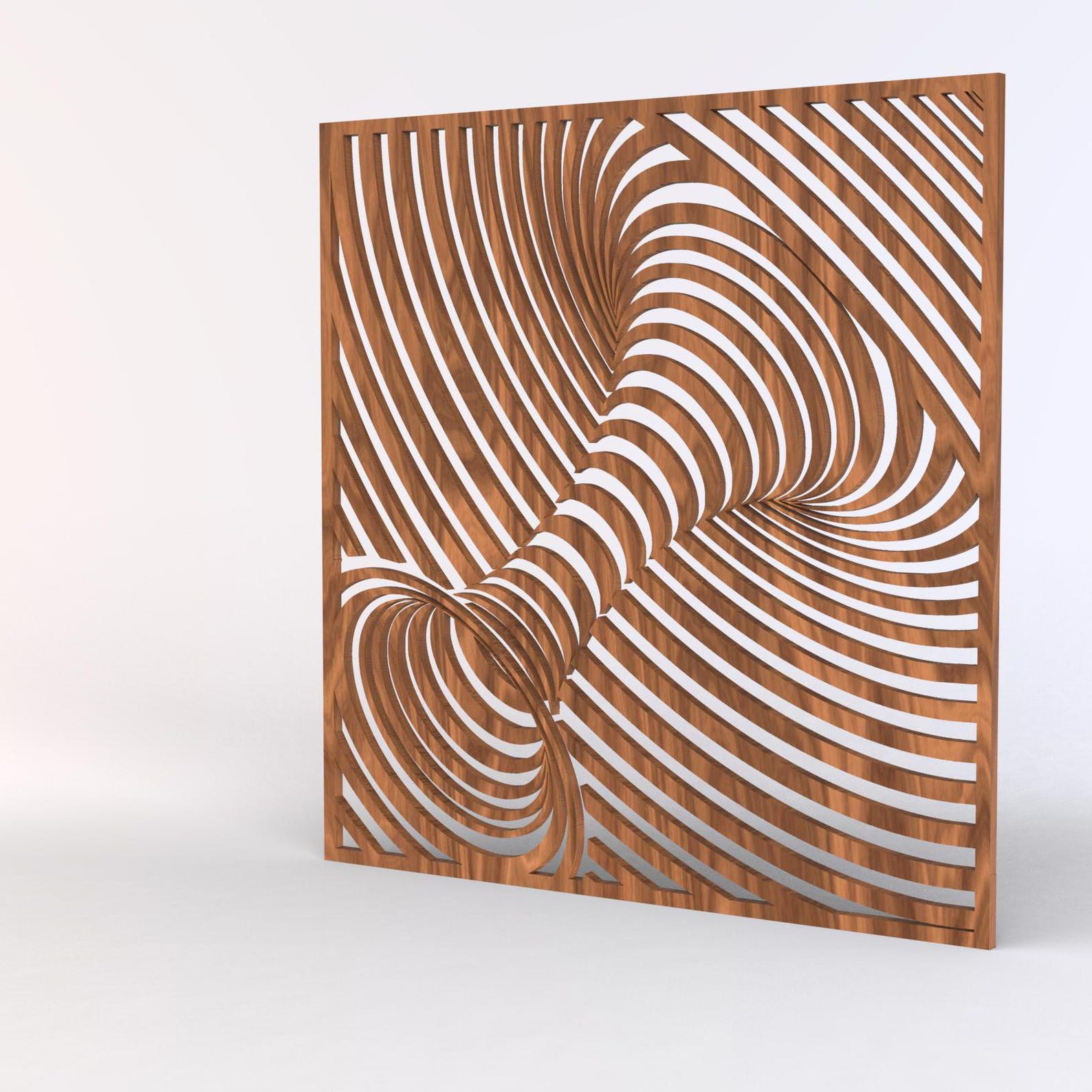 Optical Illusion, Modern Art 3D STL Model for CNC Router. Dxf, Svg, Eps ...