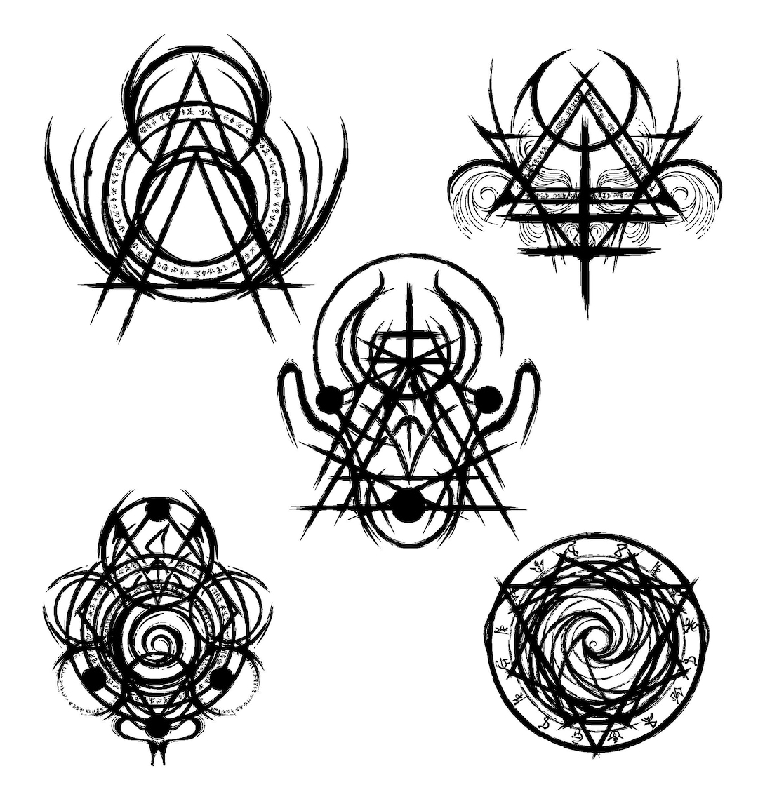 Magical Symbols сollection - Files for Laser Cutting, Engraving ...
