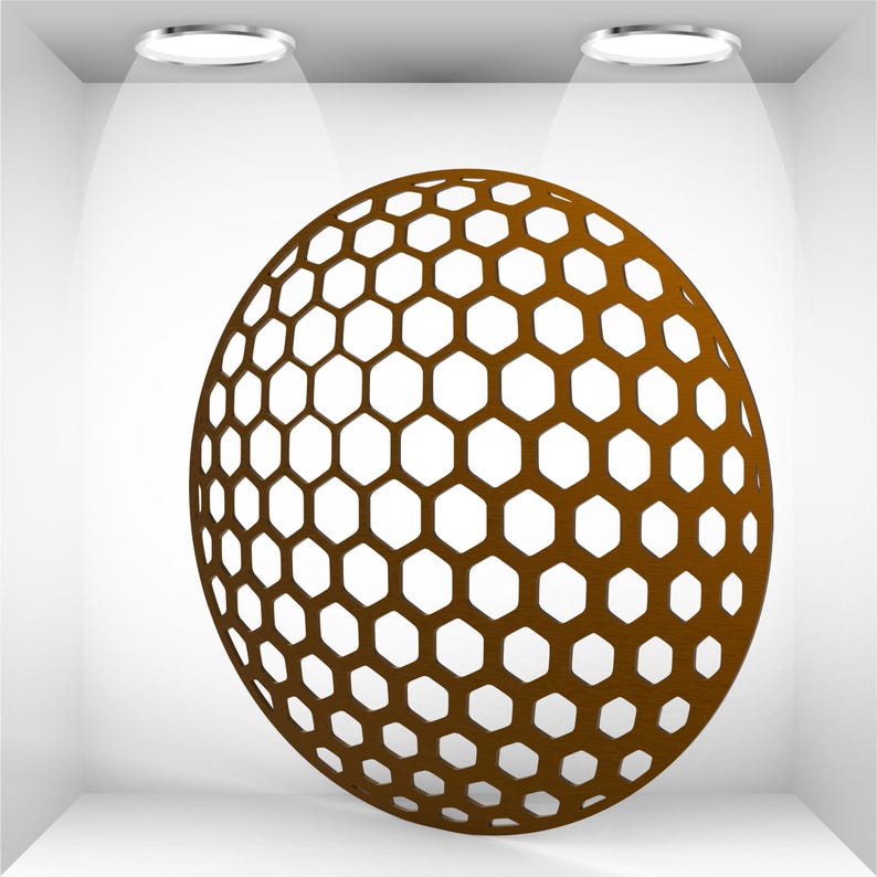 Hex Sphere Optical Illusion SVG, 3D Honeycomb Design (digital Download ...