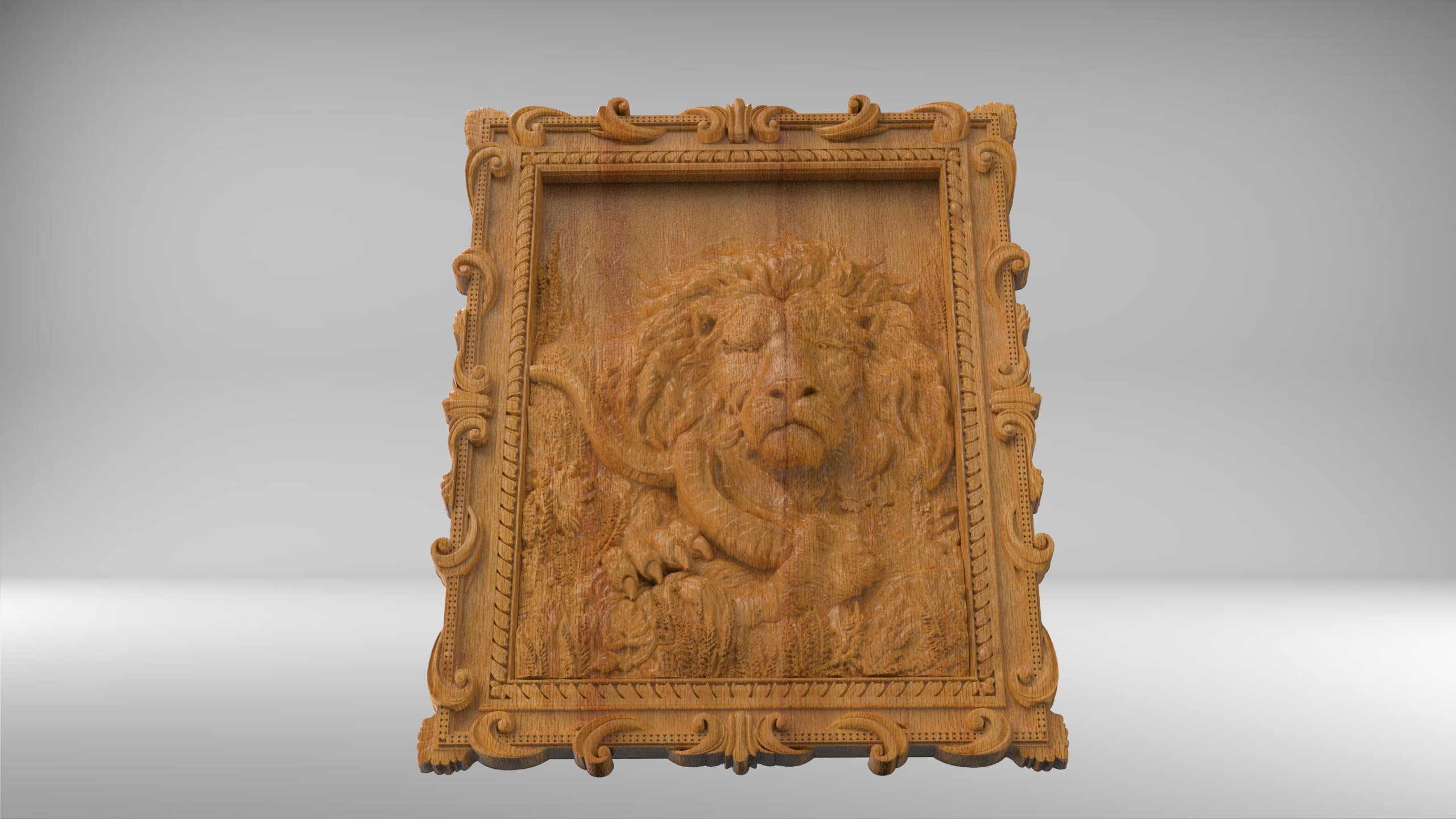 Lion Relief, 3D Stl, CNC Router, Artcam, Aspire, CNC Files, Wood, Art ...