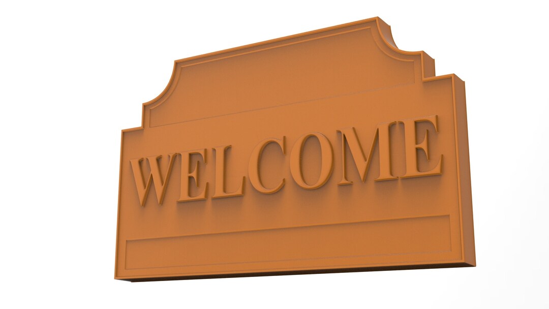Welcome Sign,wall Decor Welcome, 3D STL Model, CNC Router Engraver ...
