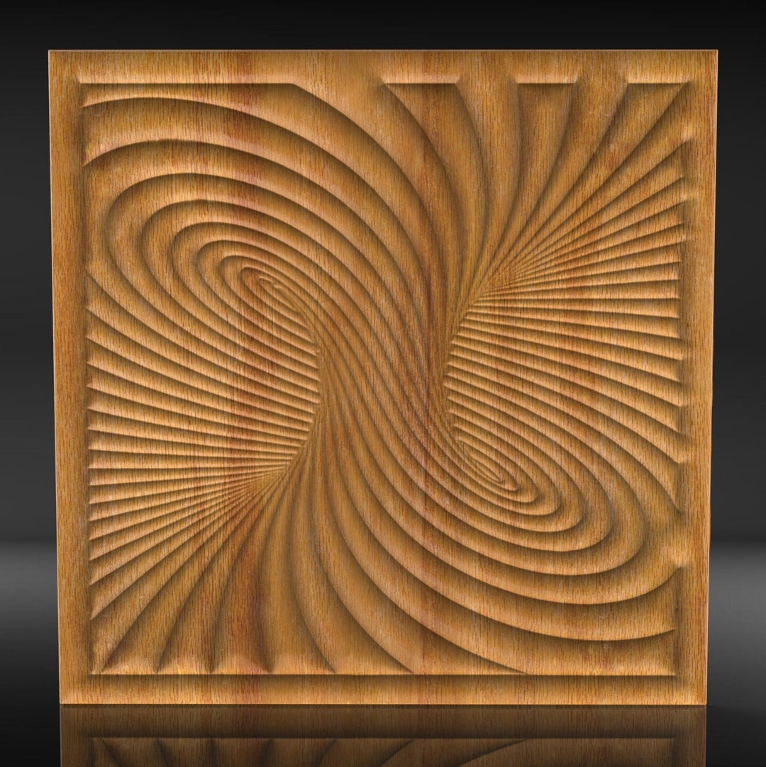 Optical Illusion Spiral Wall Panel: 3D STL Model for CNC Router - Etsy