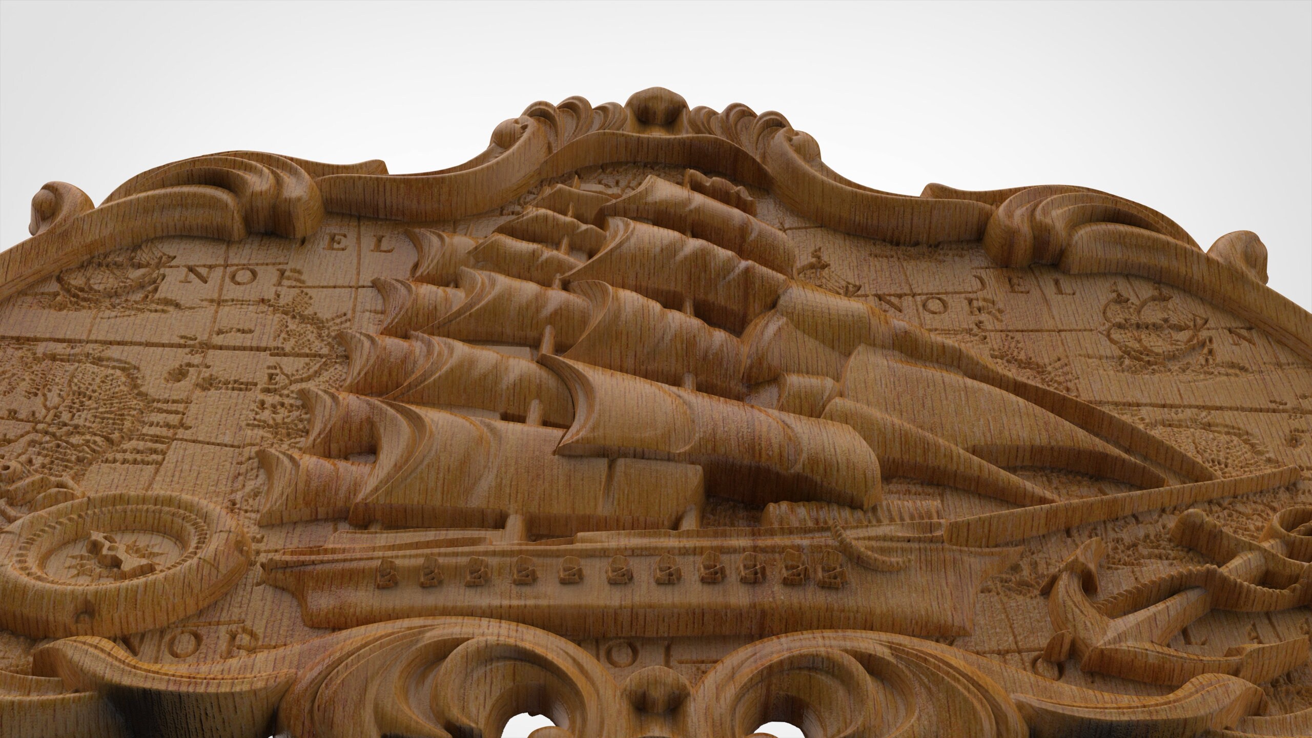 3D STL Model of a Sailboat for CNC Milling Machine, Engraver, Threading ...