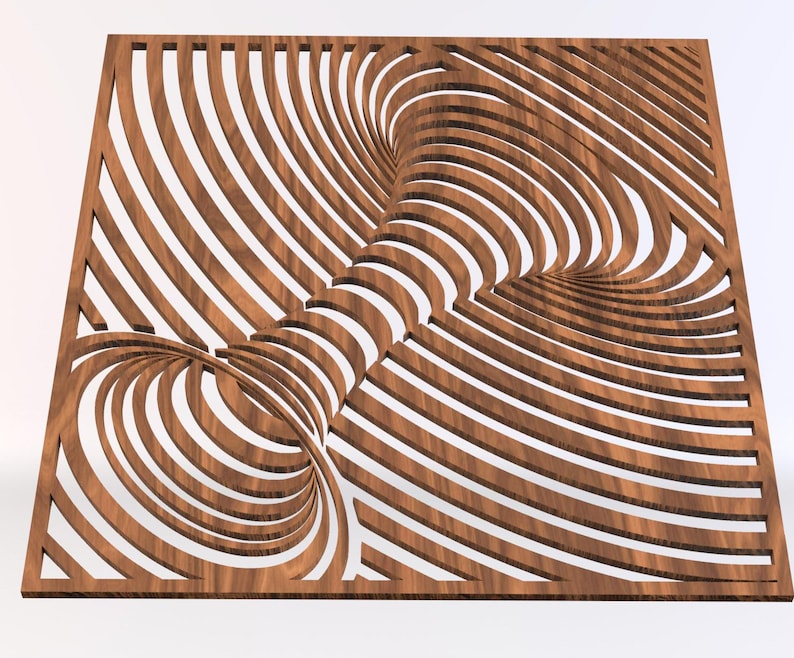 Optical Illusion 3D STL Model: CNC Router, Laser Cut Files Dxf,eps,svg ...