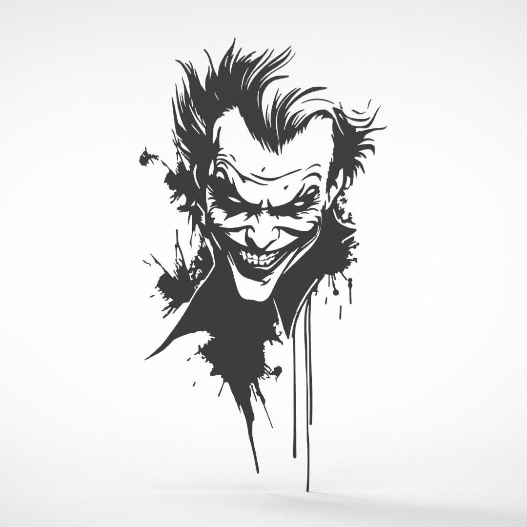 Cara De Caricatura Del Joker