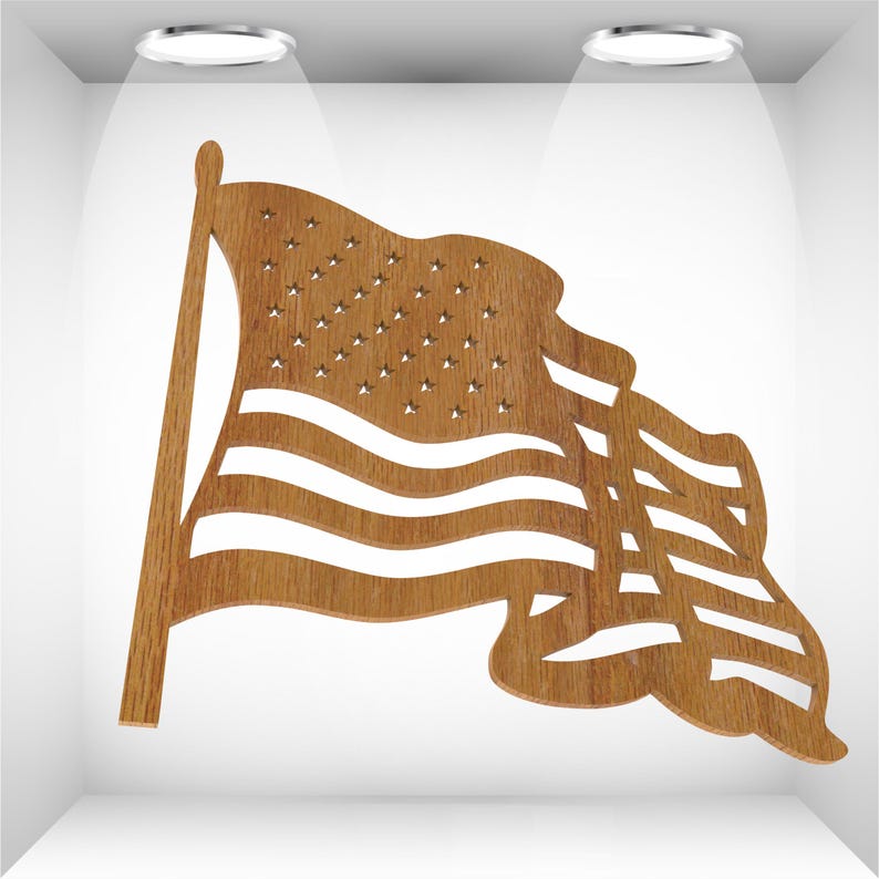 US Flag Laser Cut File – Patriotic CNC Router Design (svg, Dxf, Pdf) - Etsy