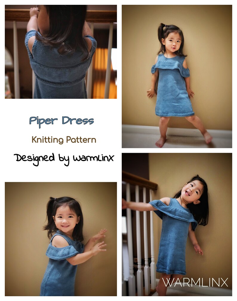 Knitting Patten Piper Dress 12/18m to XL - Etsy