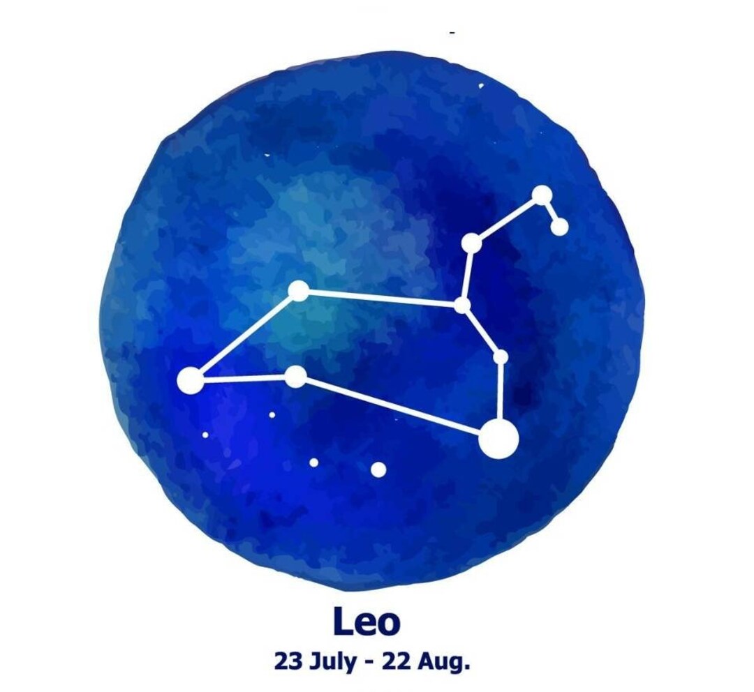 Leo Constellation Watercolor Art Print: Celestial Zodiac Sign - Etsy