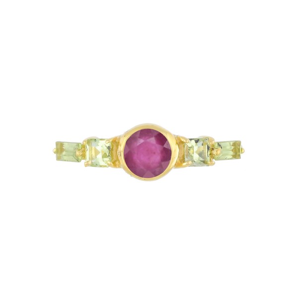 Ruby Peridot Ring - Etsy