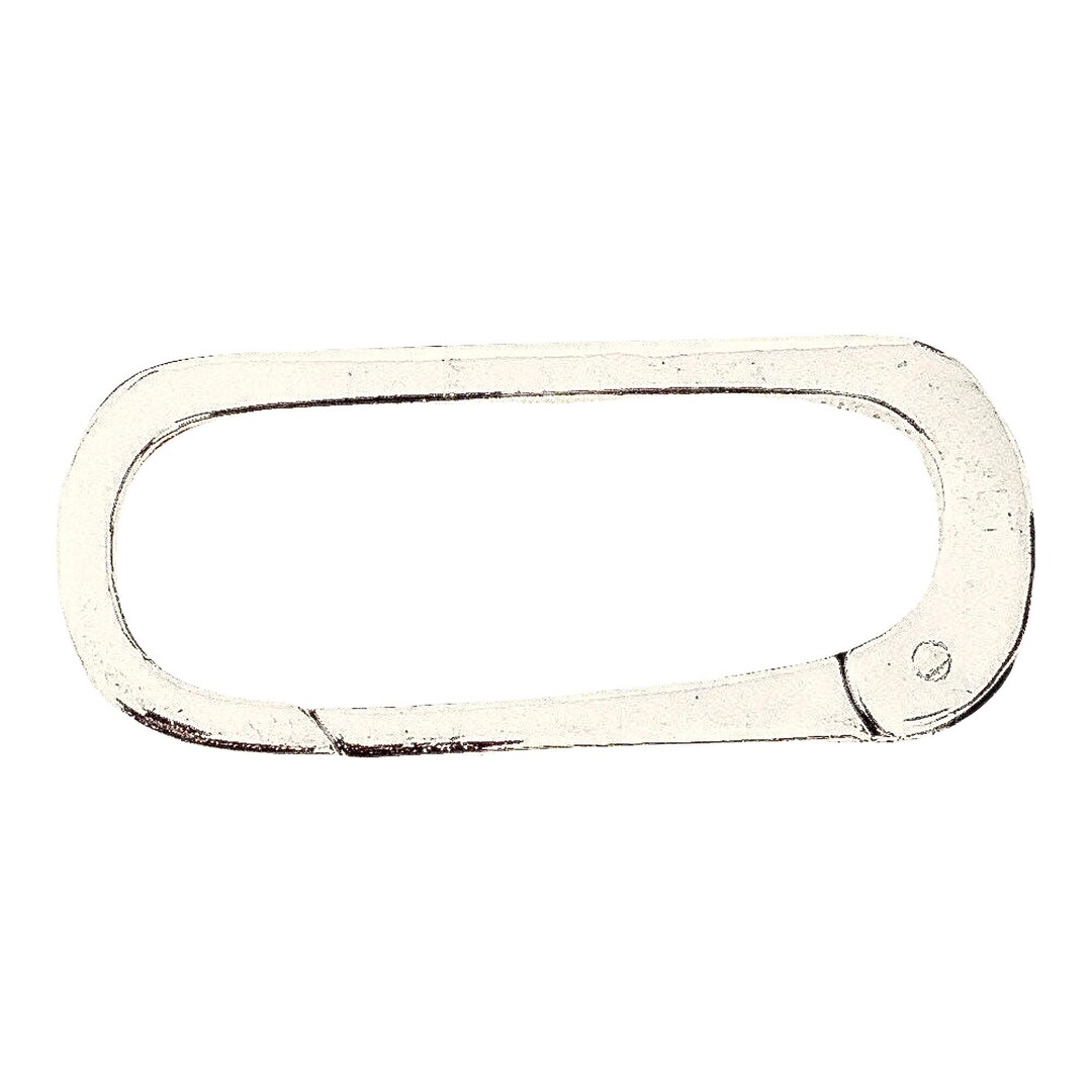 925 Sterling Silver 40 Mm X 16 Mm Carabiner Spring Loaded Snap Clip ...
