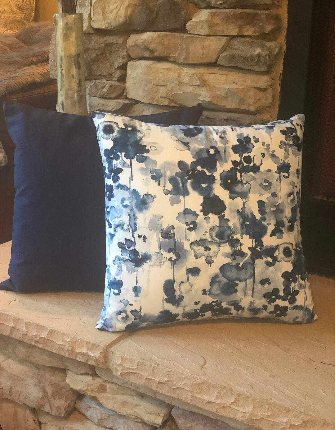 Solid Blue 18" Pillow - Etsy