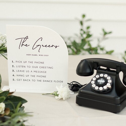 Audio Guest Book Sign Acrylic Wedding Signage Custom - Etsy