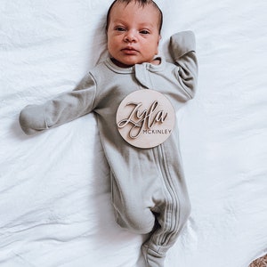 Wooden Personalized Baby Name Sign | Baby Name Announcement Photo Prop ...