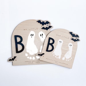 DIY Halloween Footprint Art | Baby’s First Halloween Keepsake | Gift ...