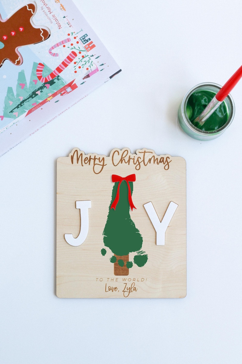DIY Christmas Handprint Art | Children's Christmas Keepsake | Gift for ...