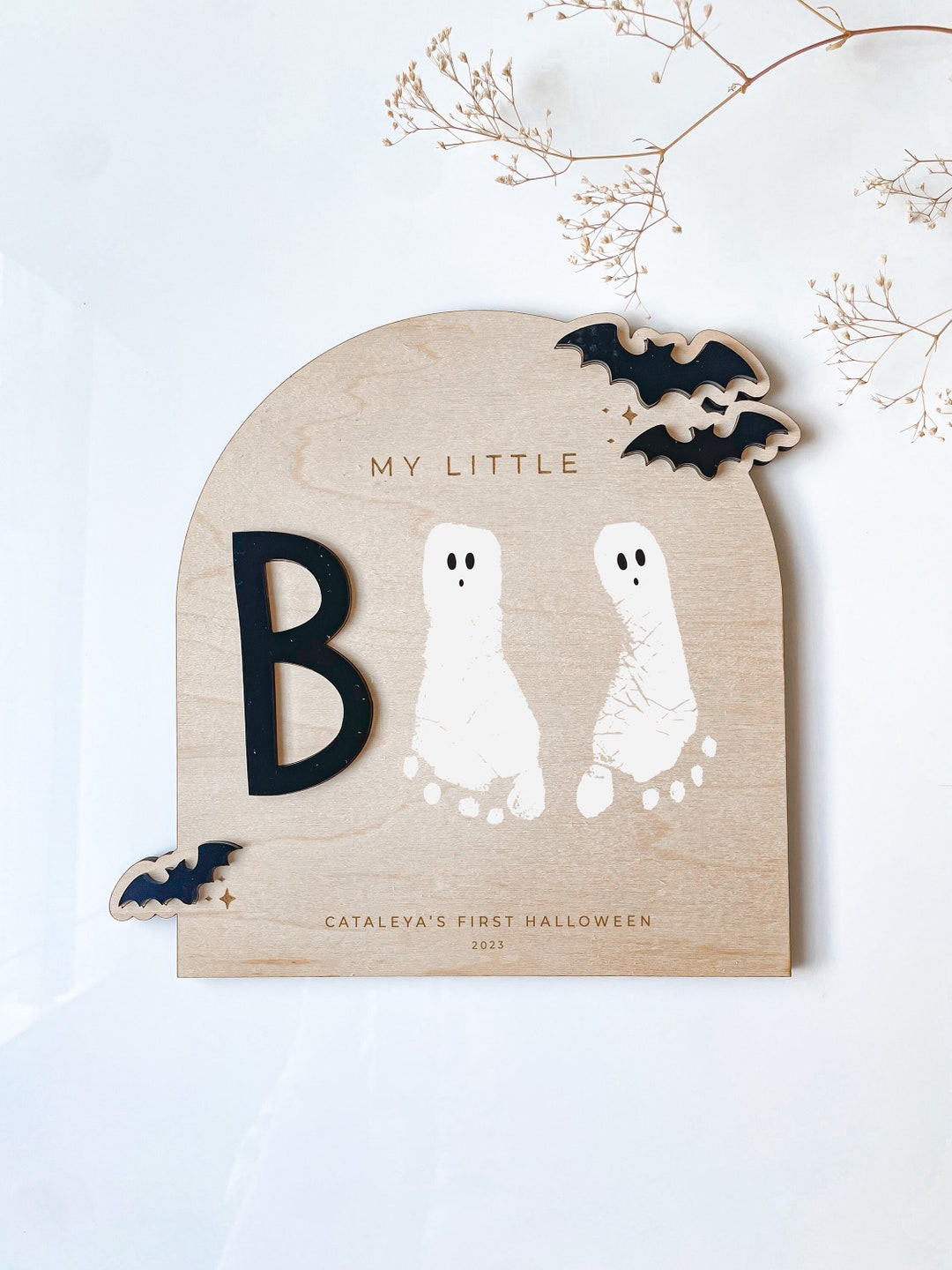 DIY Halloween Footprint Art | Baby’s First Halloween Keepsake | Gift ...