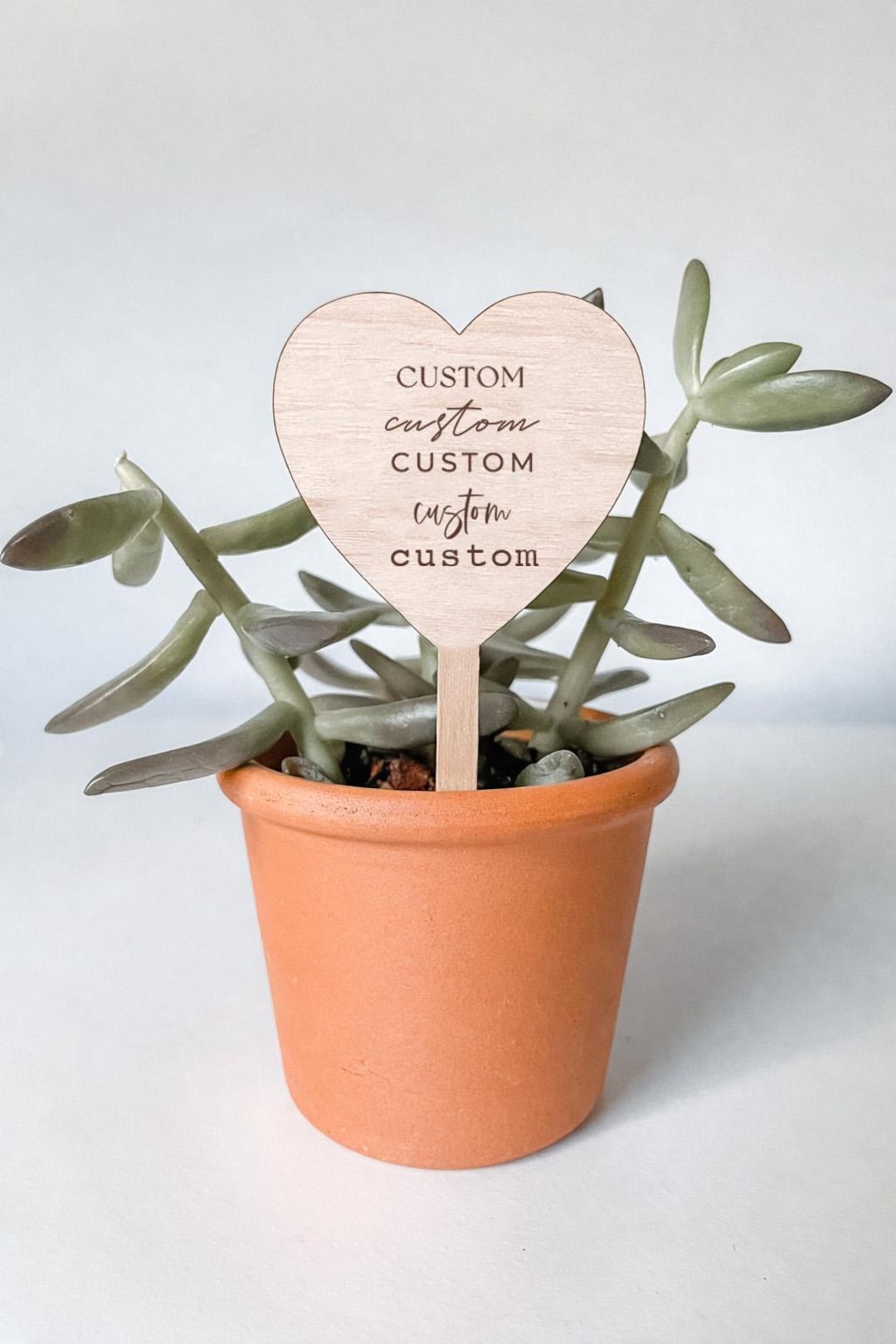 Personalized Wooden Plant Tag | Custom Text Garden Marker | Wooden ...