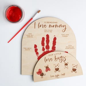 5 Reason I Love You Handprint Sign | Kid Valentine's Day Handprint ...