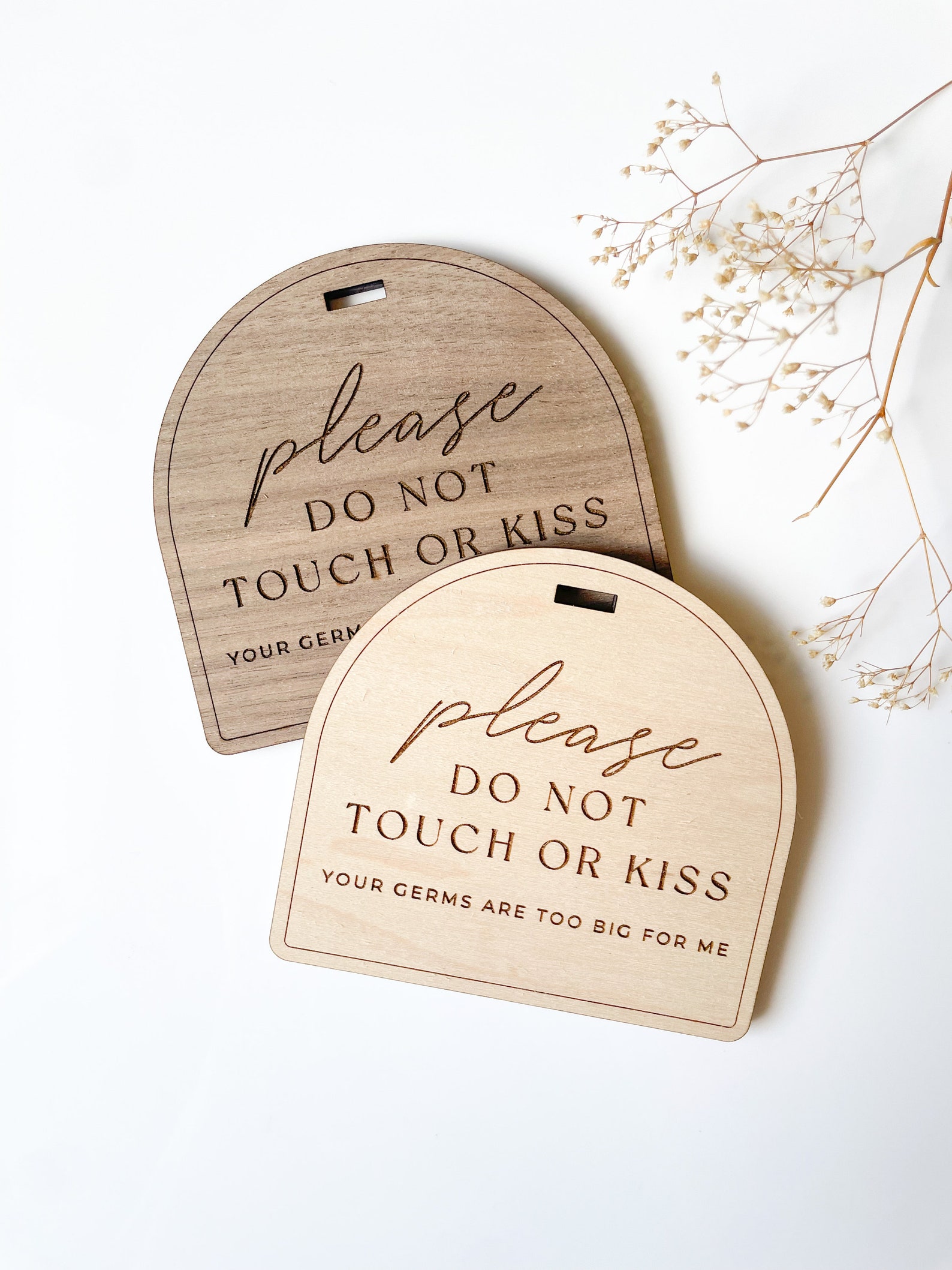 Do Not Touch Baby Wooden Car Seat Tag | Your Germs Are Too Big for Me ...