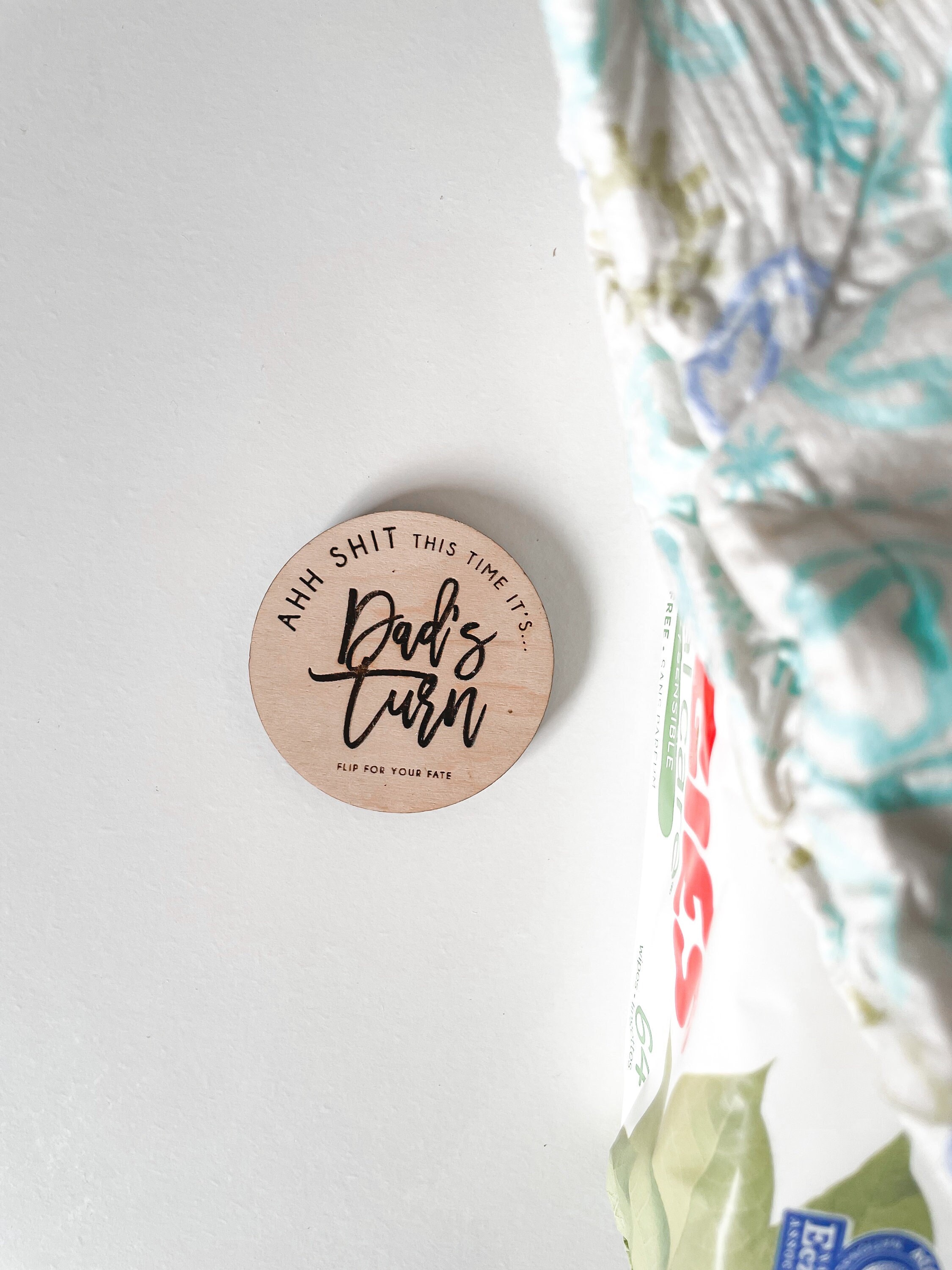 Parents Decision Token | Dad's Turn Coin | Mom's Turn Coin | Funny Baby ...