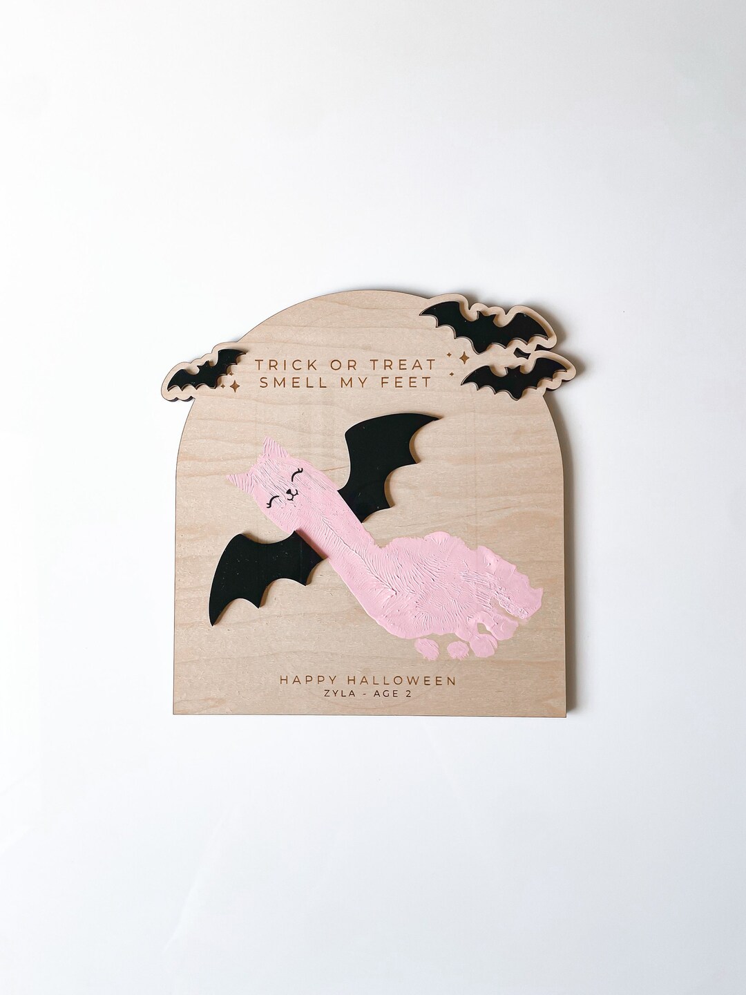 DIY Halloween Footprint Sign | Toddler Footprint Sign | Baby's First ...