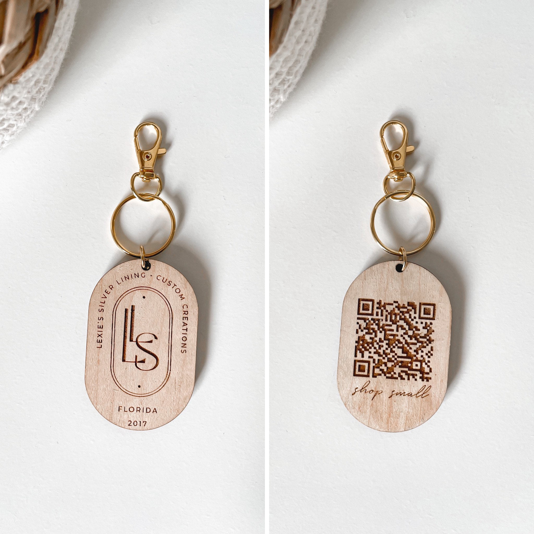 Wooden Keychain Qr - Etsy