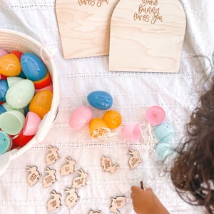 Easter Egg Hunt Tokens | Wood Easter Tokens | Set of 12 | Kid’s Easter ...