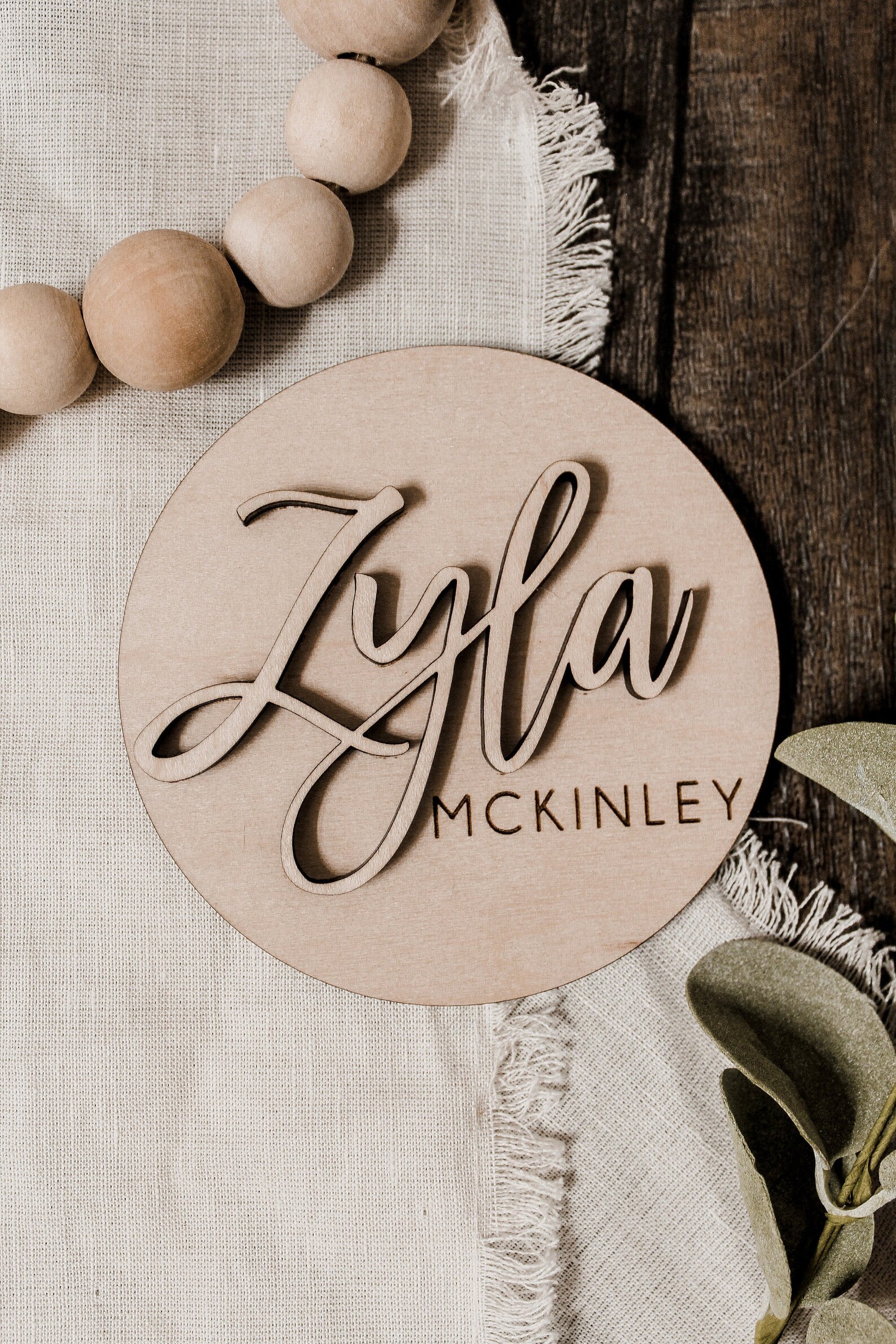 Wooden Personalized Baby Name Sign Baby Name Announcement - Etsy