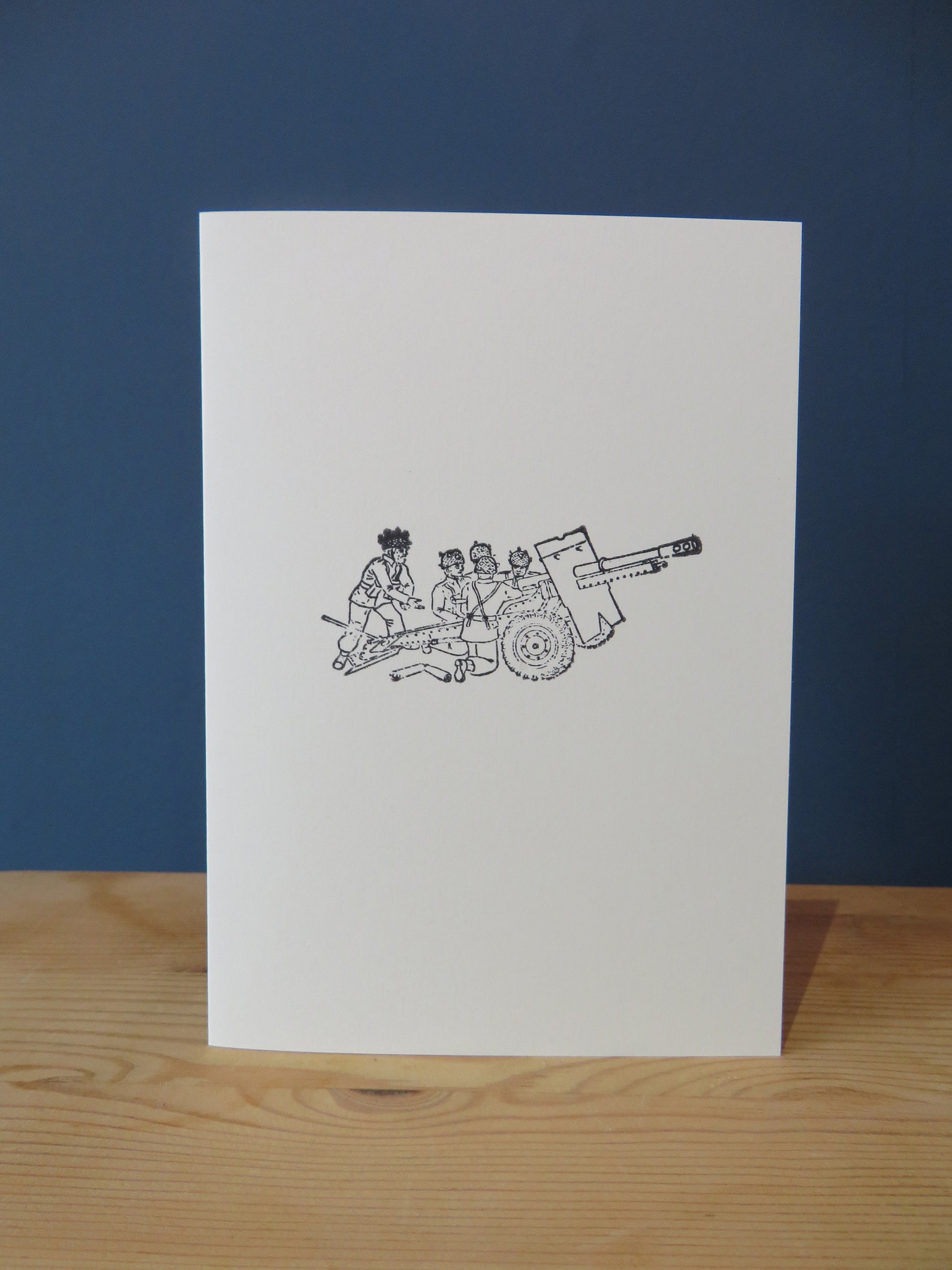 A6 Hand Stamped WWII Artillery Blank Greeting Card. WW2 British ...